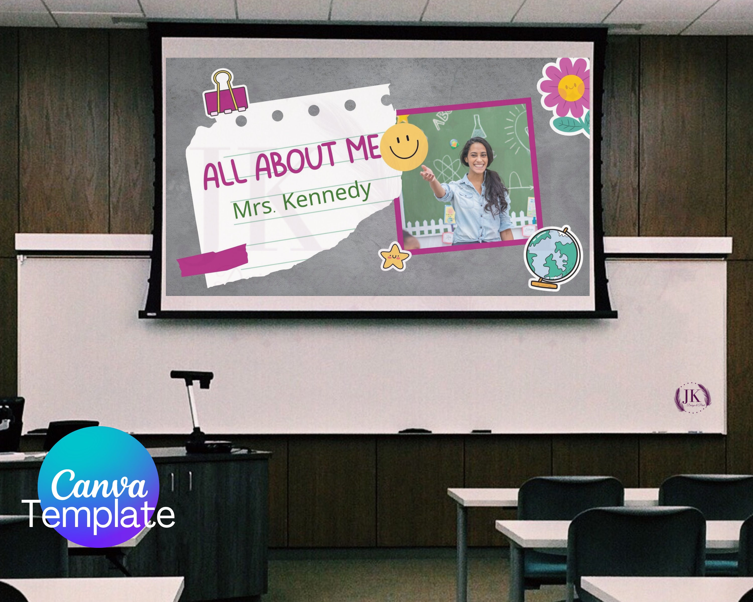 Meet the Teacher Presentation, Canva Presentation Template for Teacher ...