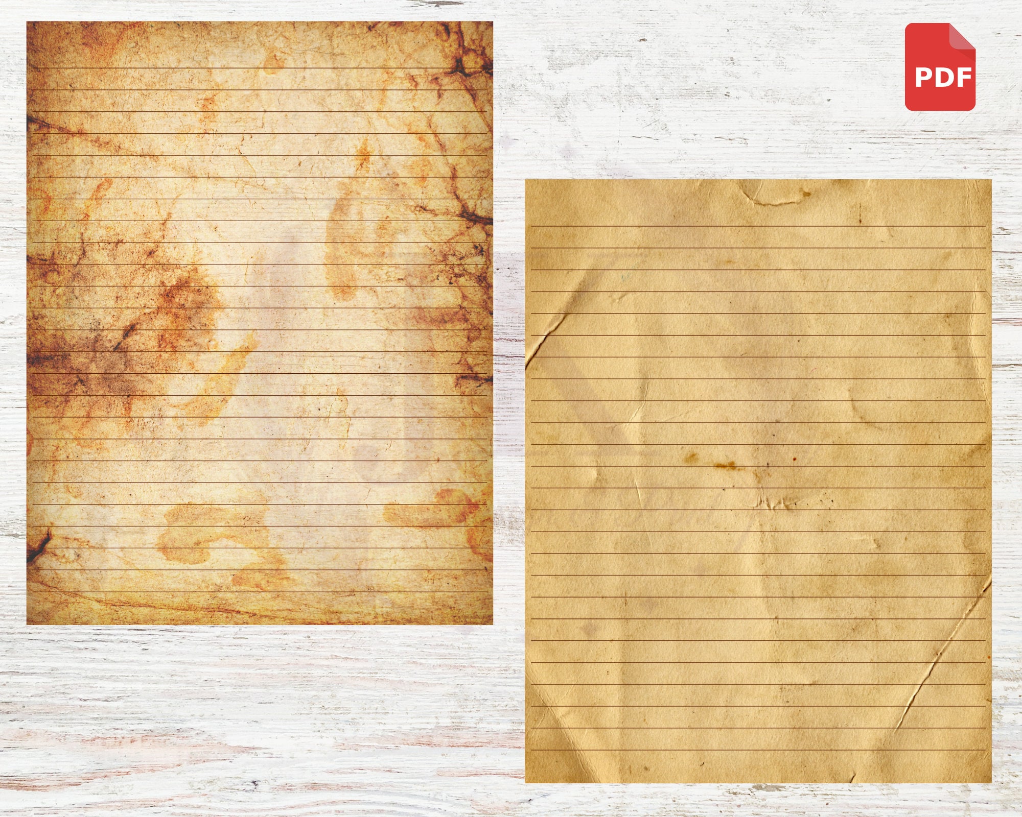 Printable Lines Journal Pages A4 and US Letter, Printable Lined Journal ...