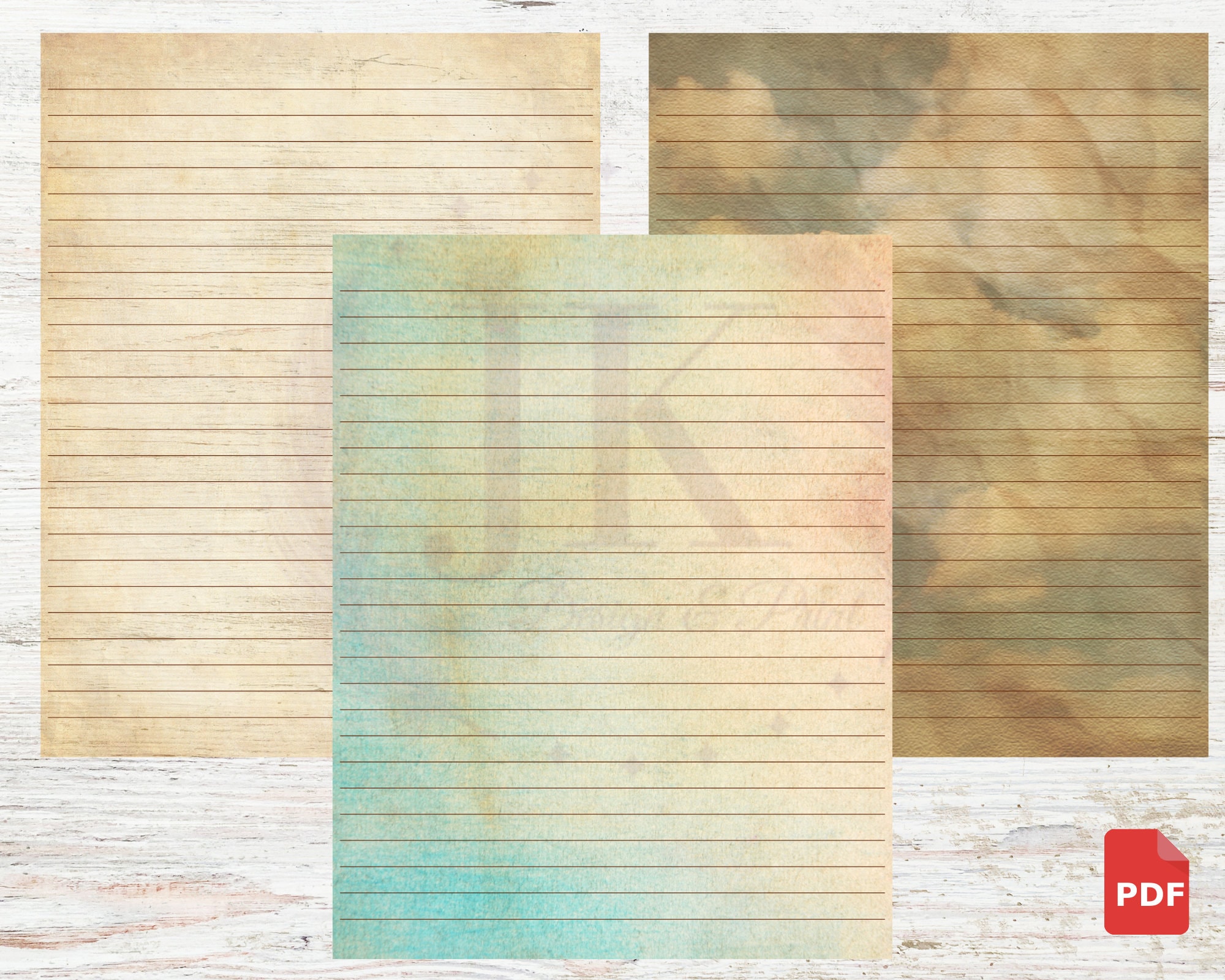 Printable Lines Journal Pages A4 and US Letter, Printable Lined Journal ...