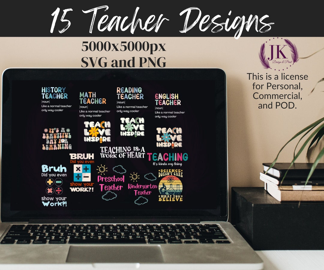 Trending Teaching PNG, Teaching is a Work of Heart SVG, Funny Teacher ...