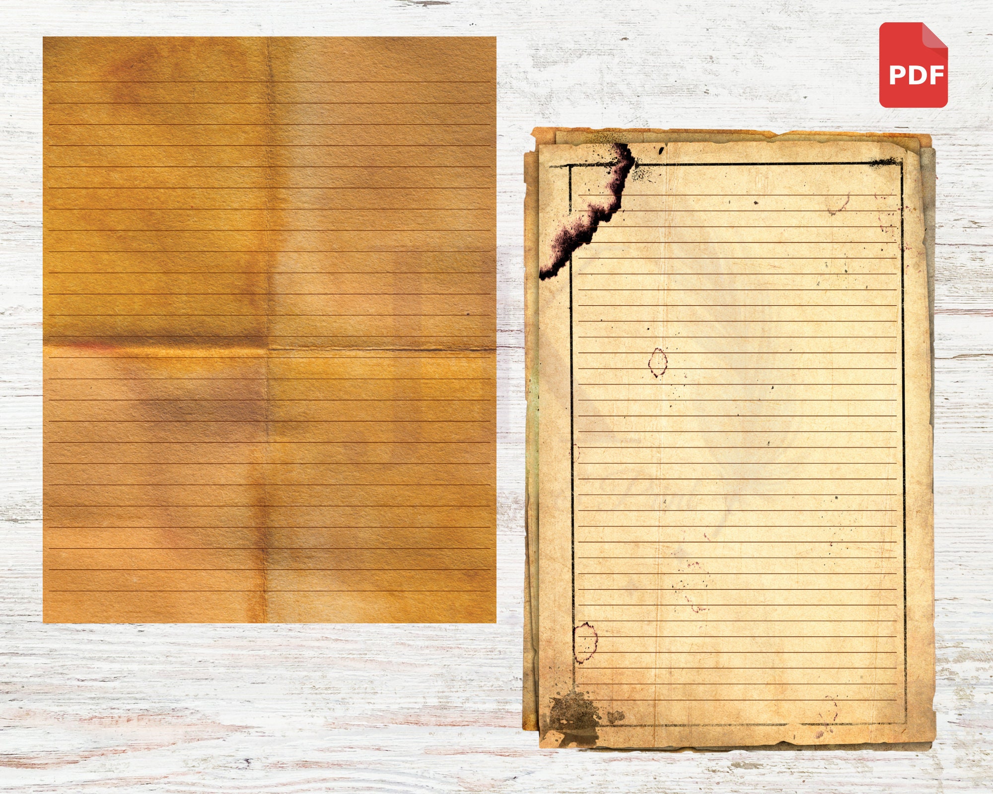 Printable Lines Journal Pages A4 and US Letter, Printable Lined Journal ...