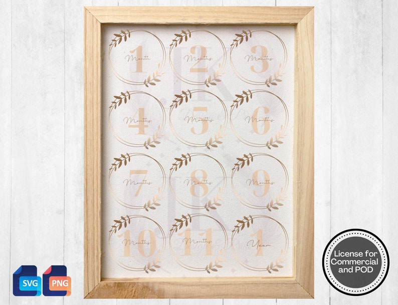 Baby Milestone Rounds SVG, Baby Announcement PNG, Hello World SVG ...