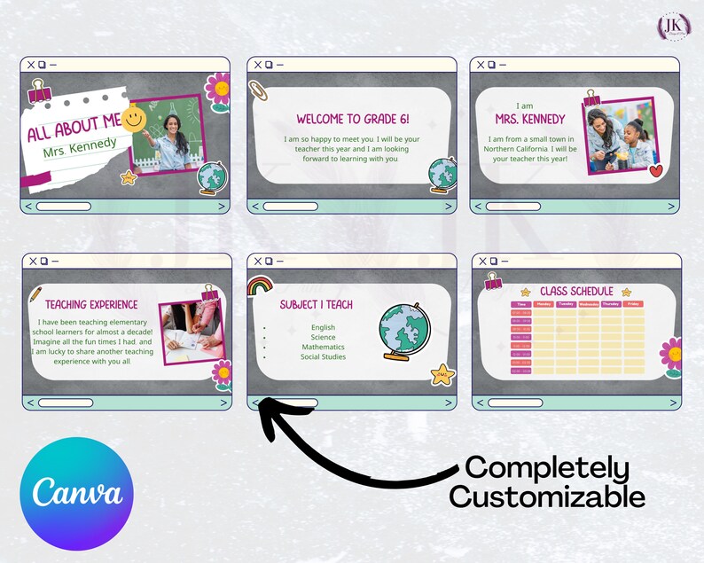 Meet the Teacher Presentation, Canva Presentation Template for Teacher ...