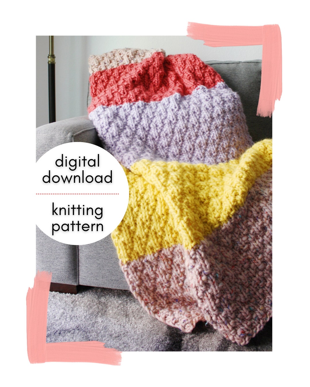 KNITTING PATTERN - Sprinkle Cookie Blanket - Digital Download - Etsy