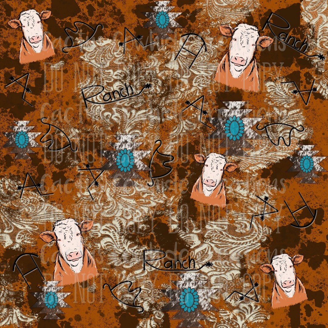 Western Cattle Brands Cow Jewels Digital Papers (commerical Use) - Etsy
