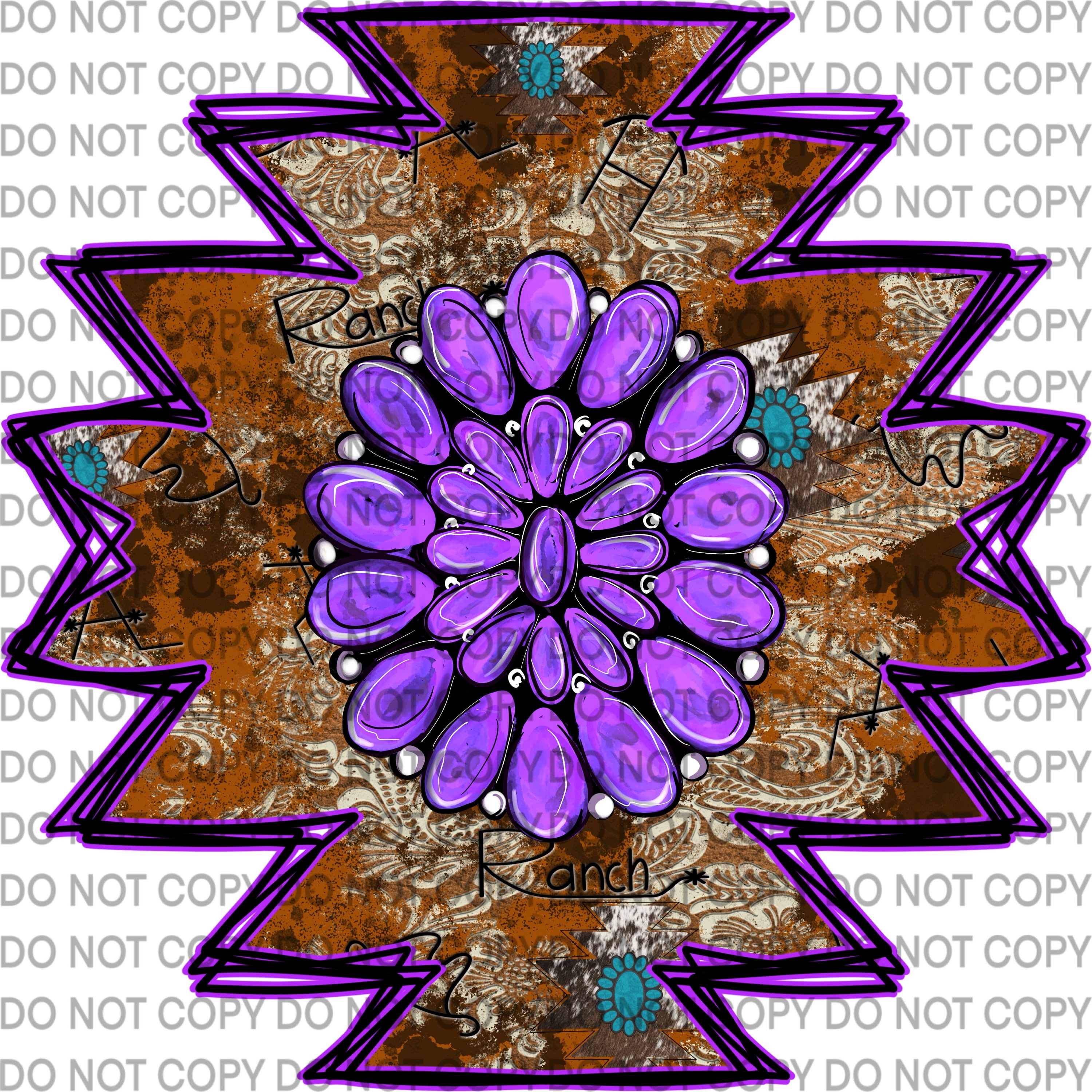 Aztec Western Purple Jewel PNG - Etsy
