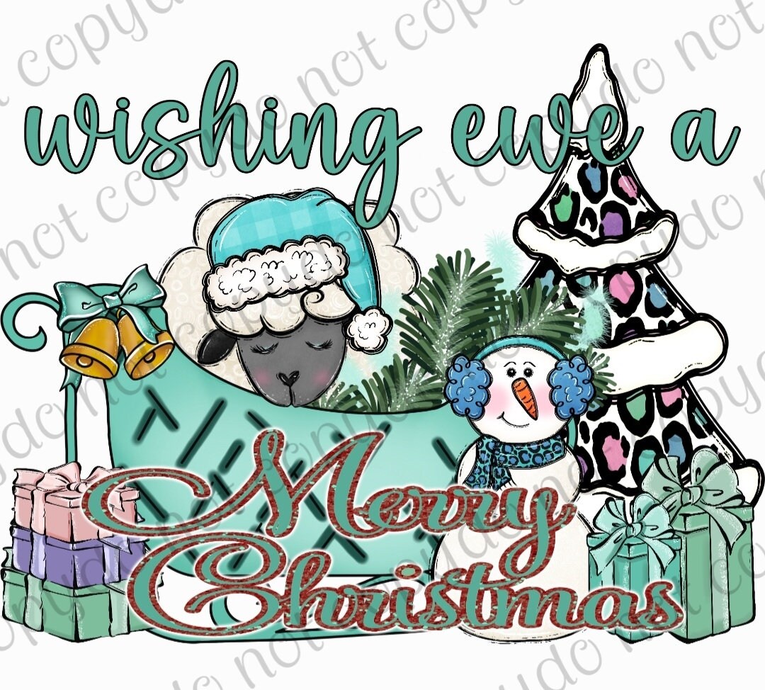 Wishing Ewe a Merry Christmas PNG - Etsy
