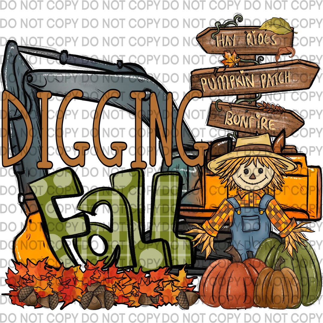 Digging Fall PNG - Etsy