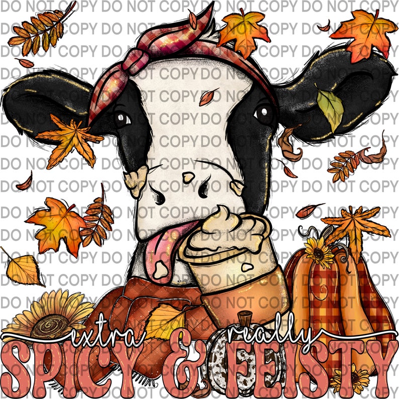 Extra Spicy & Really Feisty Heifer PNG - Etsy