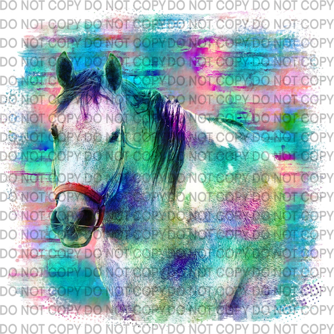 Multi-colored Horse PNG - Etsy