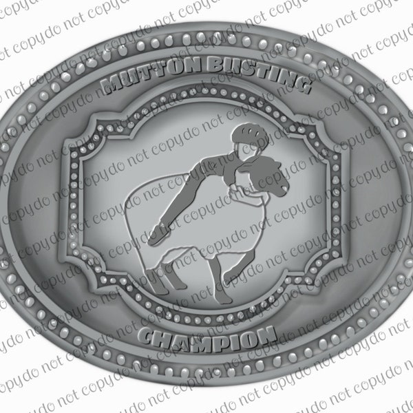Mutton Busting Belt Buckle - Etsy