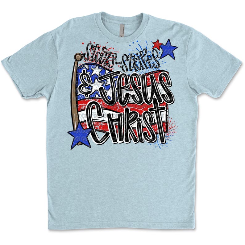 Stars Stripes & Jesus Christ PNG Design - Etsy