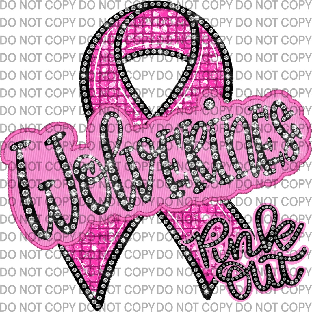 Pink Out Wolverines Breast Cancer Awareness PNG - Etsy