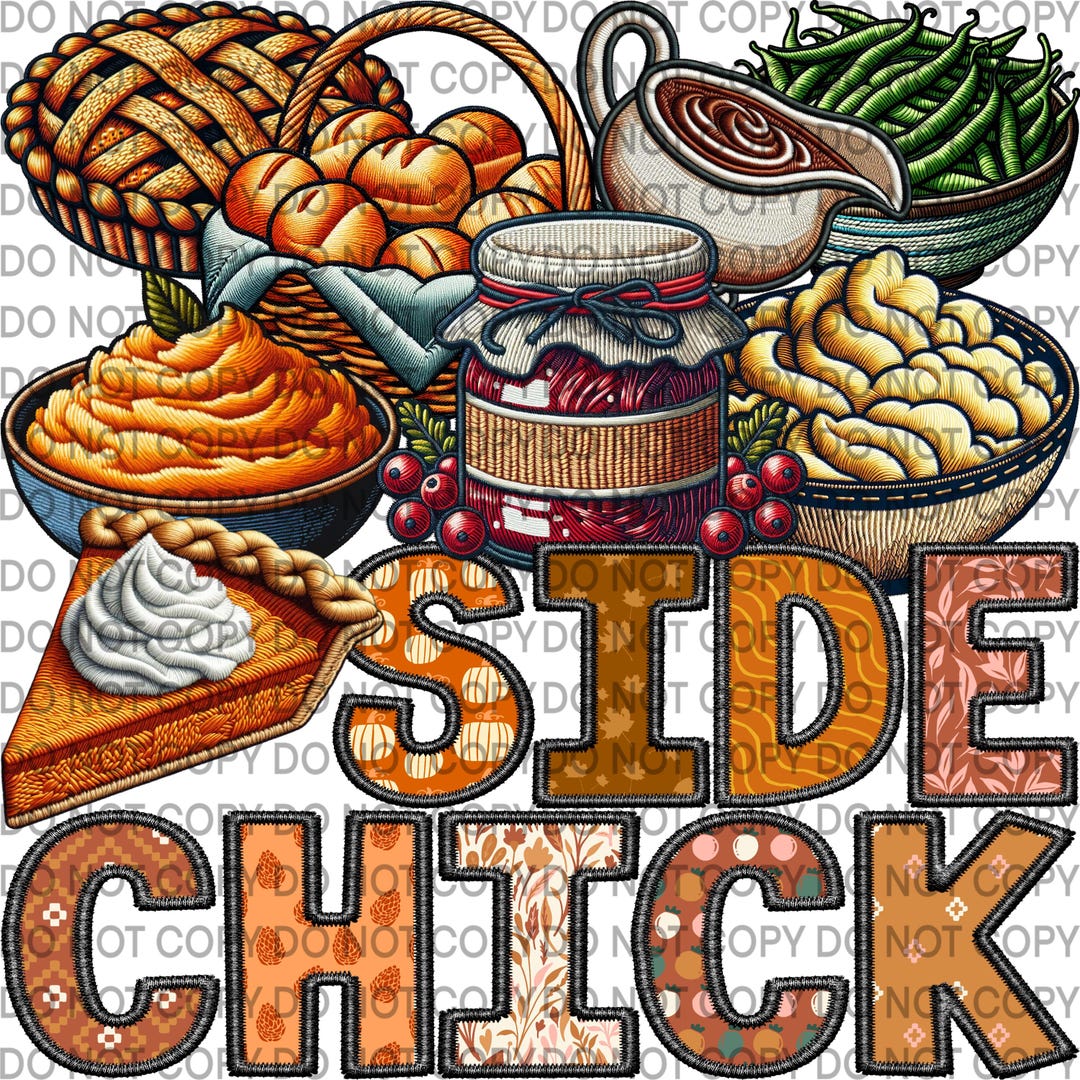 Side Chick Embroidery PNG - Etsy
