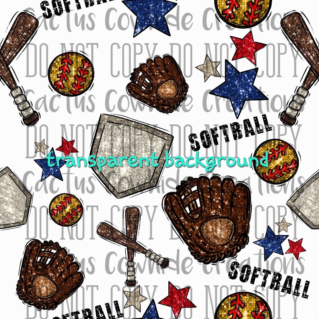 SOFTBALL Sequin Digital Papers Seamless (commerical Use) - Etsy