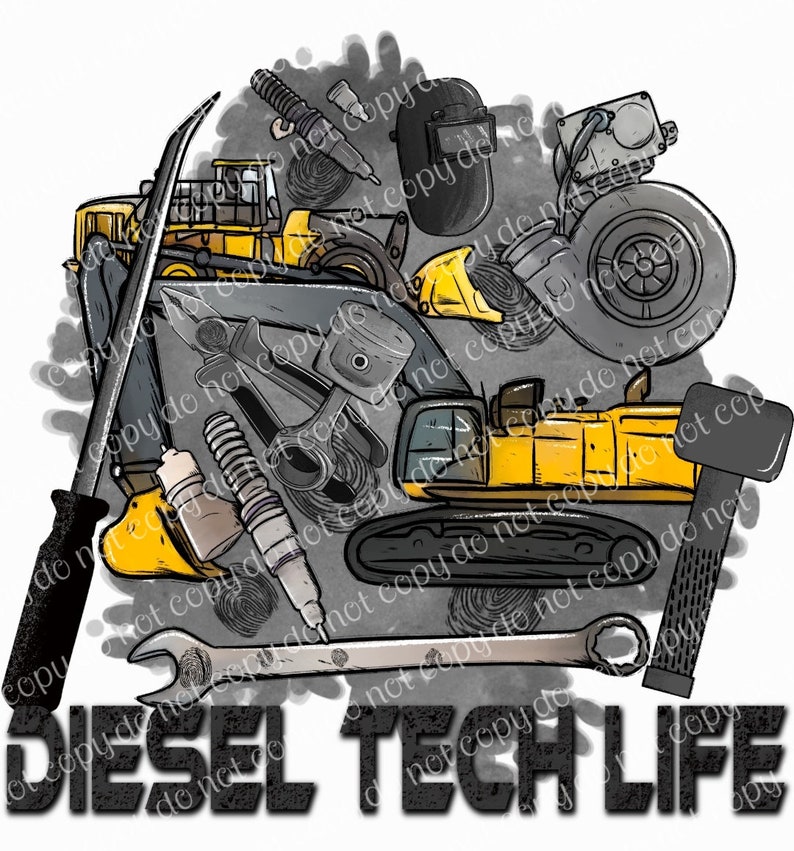 Diesel Technician Life PNG - Etsy