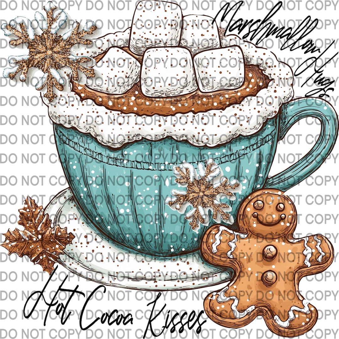 Marshmallow Hugs & Hot Cocoa Kisses PNG - Etsy