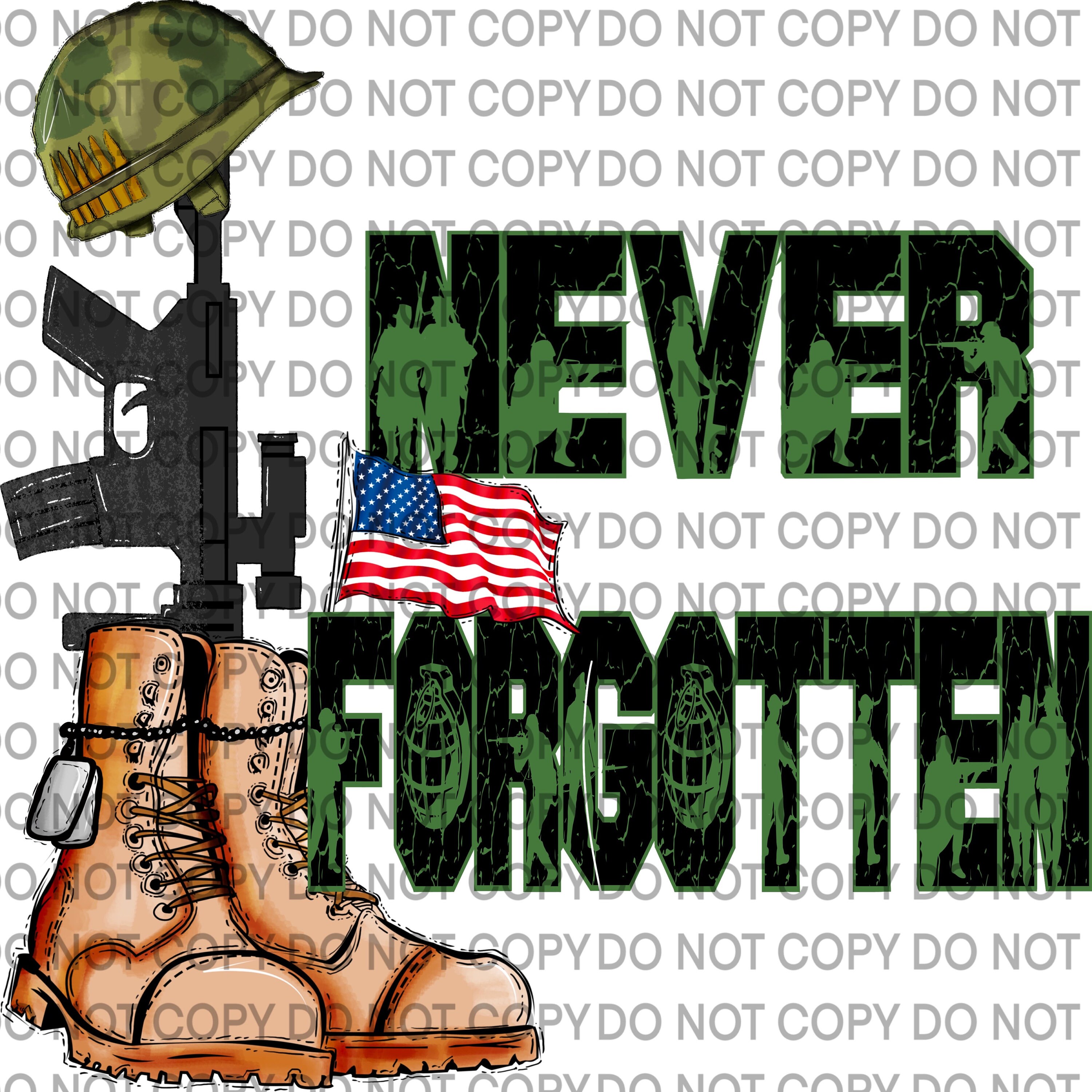 Never Forgotten Military PNG - Etsy