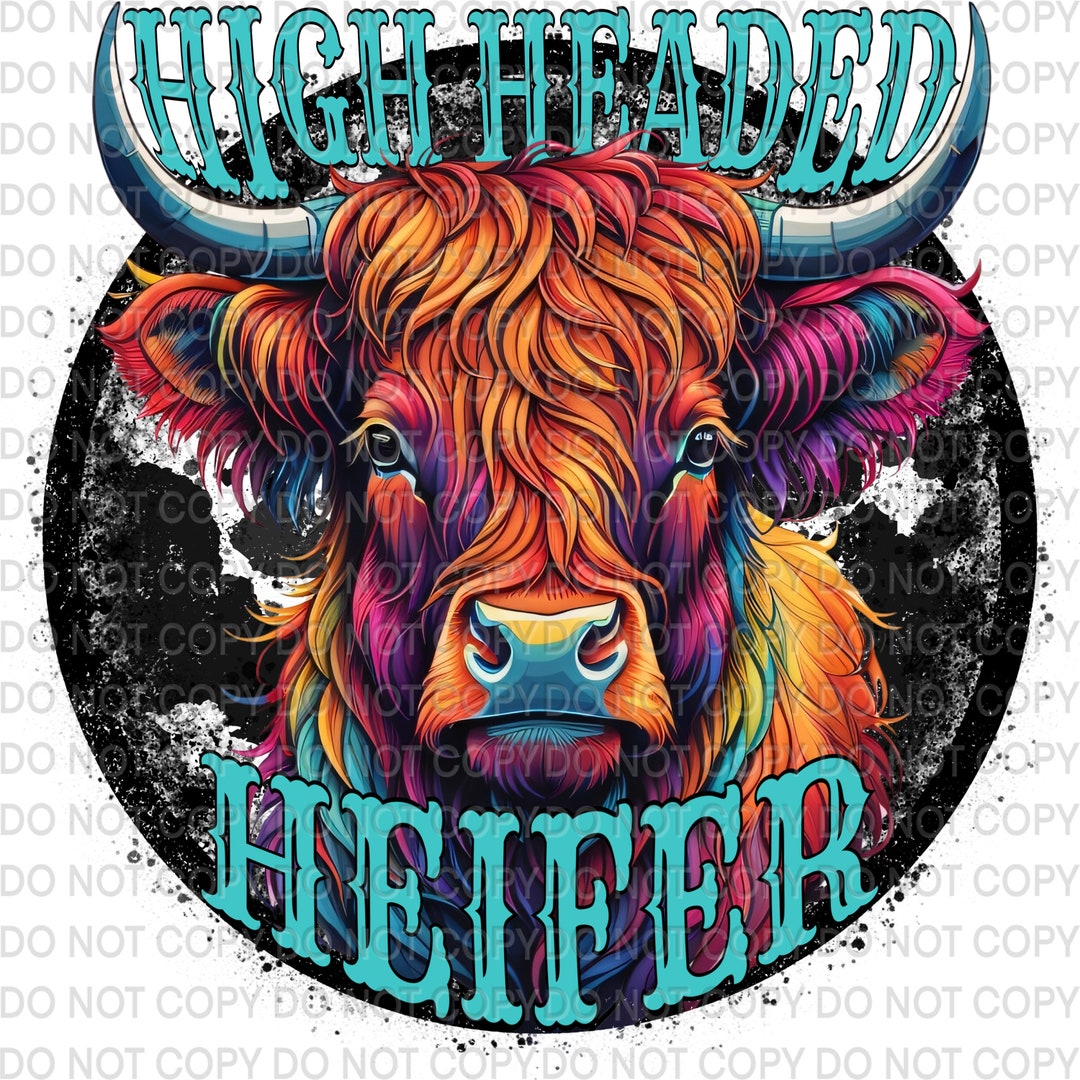 High Headed Heifer PNG - Etsy