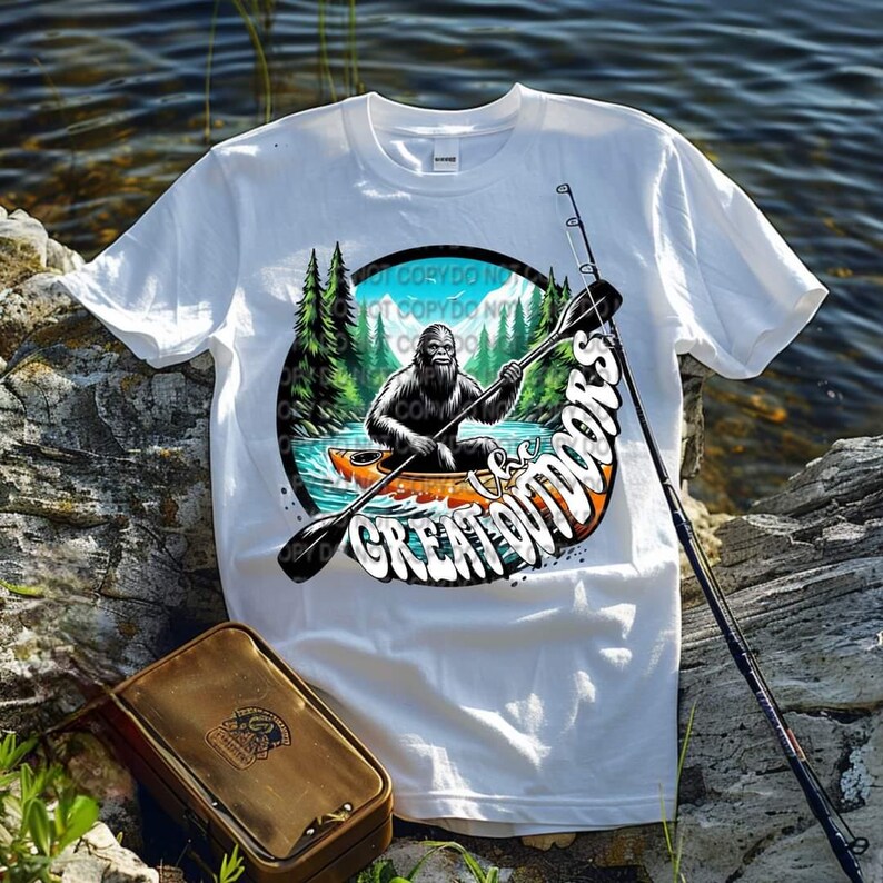 Outdoors Sasquatch Kayaking PNG - Etsy