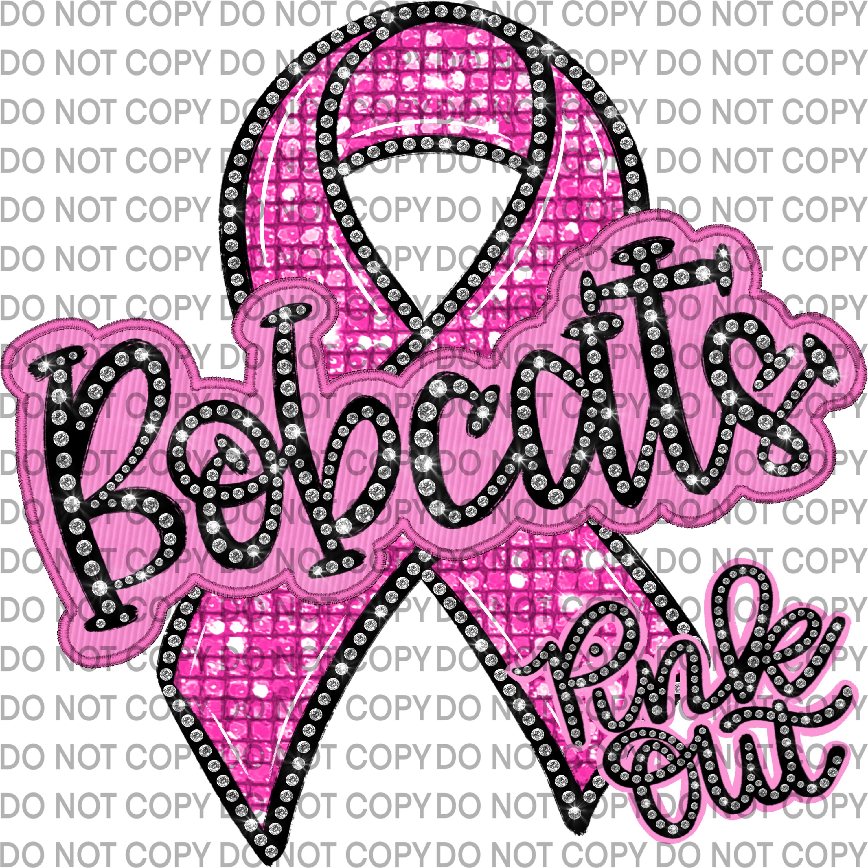 Pink Out Bobcats Breast Cancer Awareness PNG - Etsy