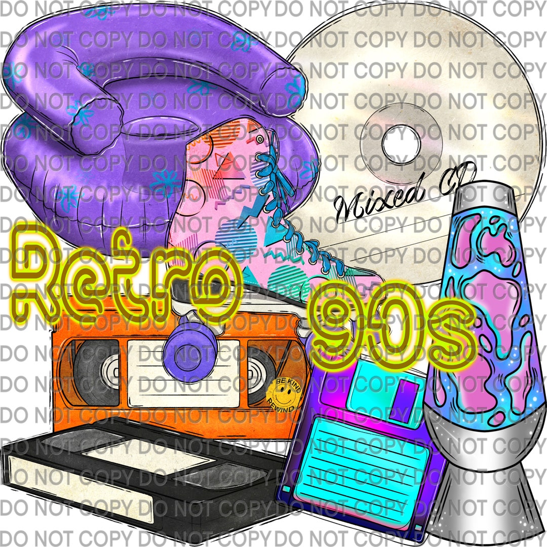 Retro 1990s PNG - Etsy