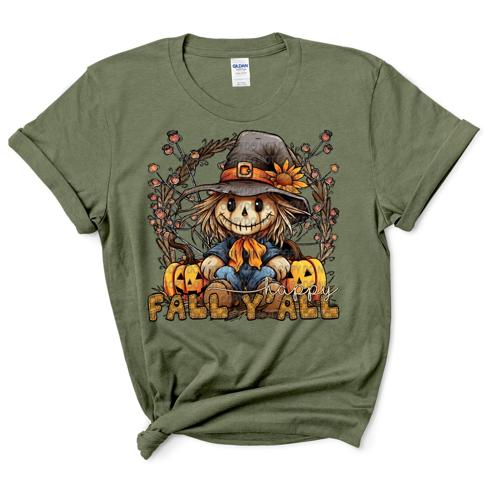 Happy Fally Y'all Scarecrow PNG - Etsy