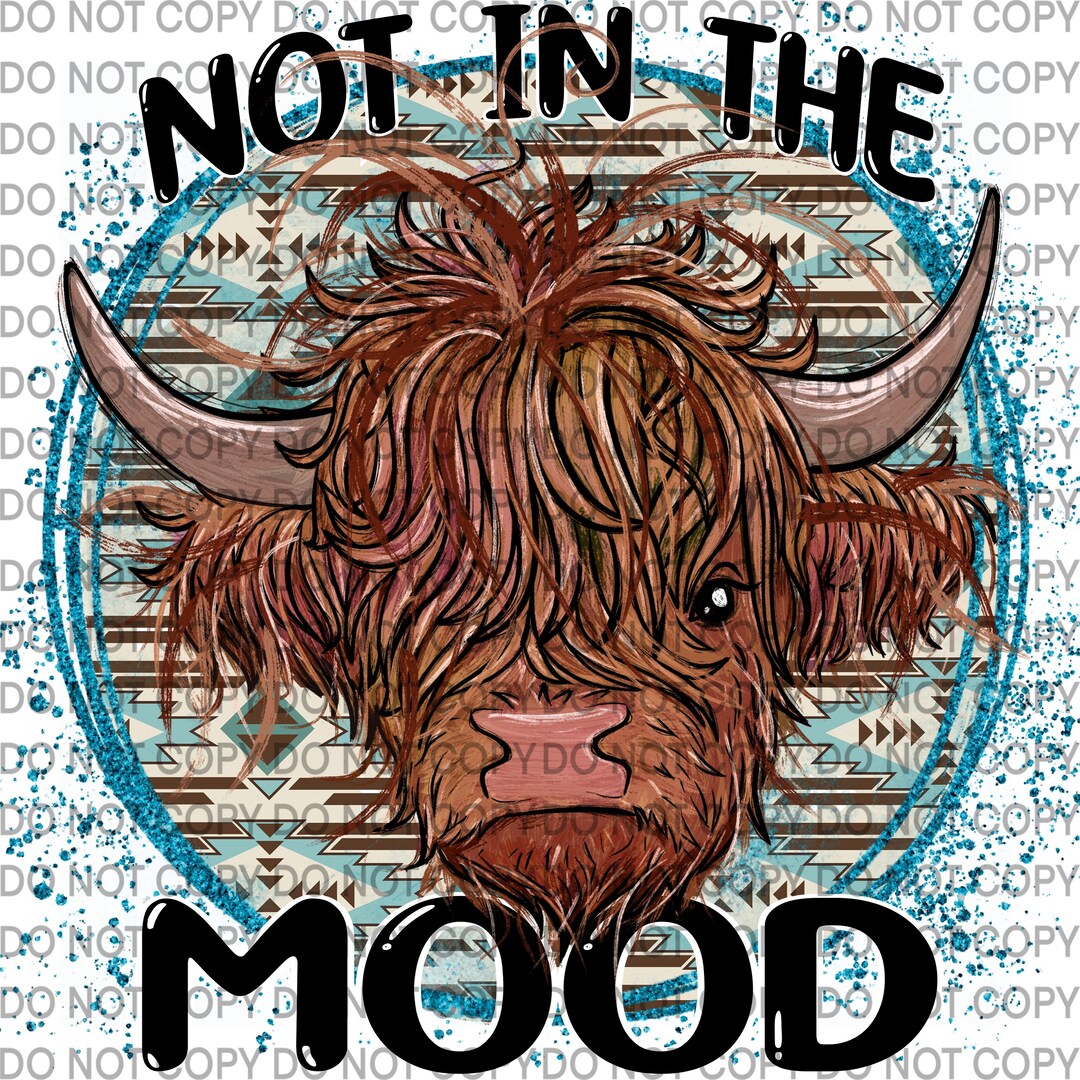 Not in the Mood Cow PNG - Etsy