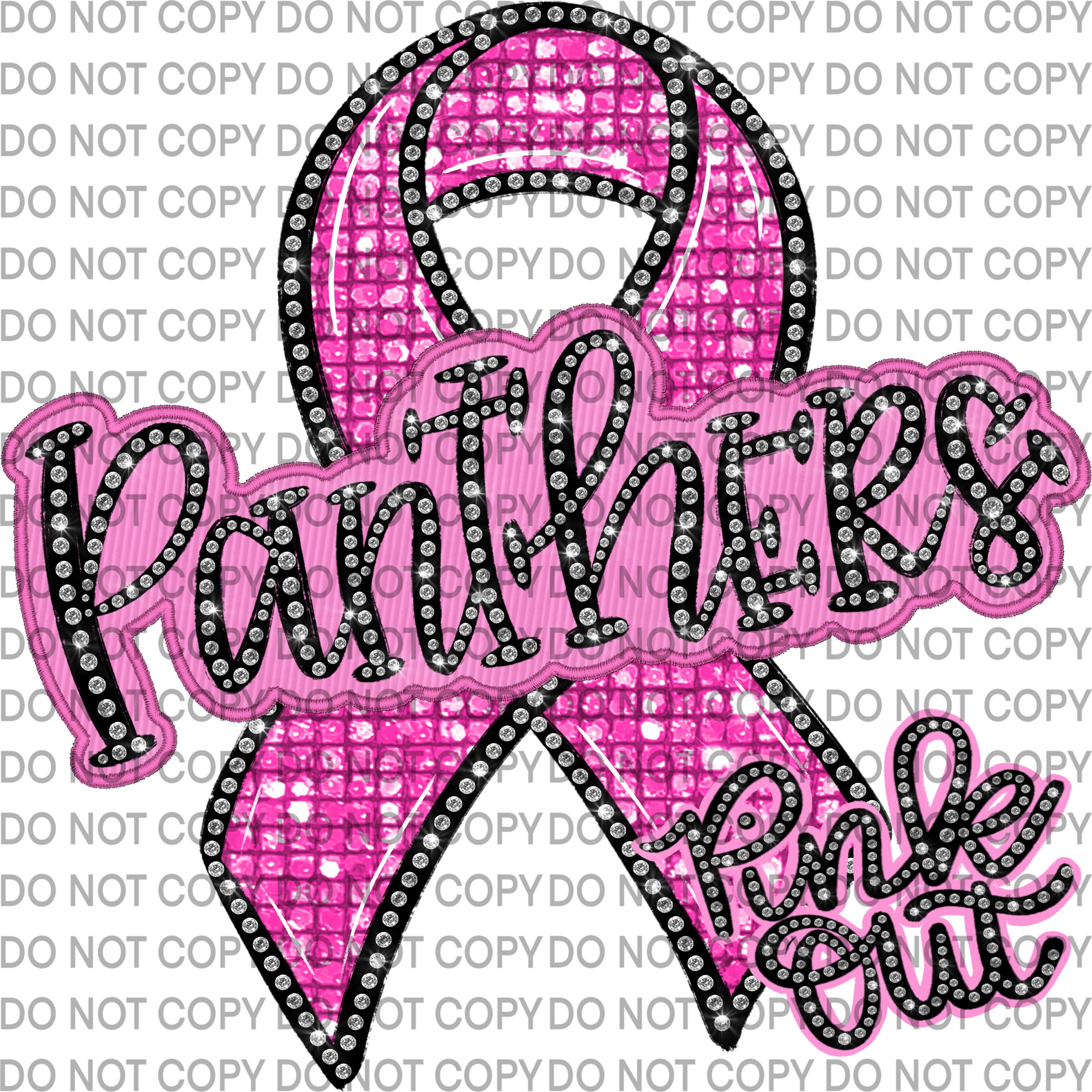 Pink Out Panthers Breast Cancer Awareness PNG - Etsy