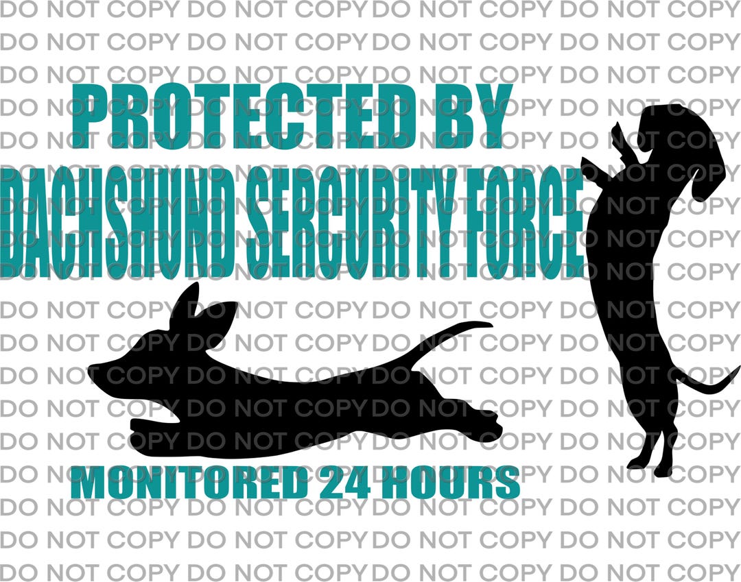 Dachshund Security Force PNG - Etsy