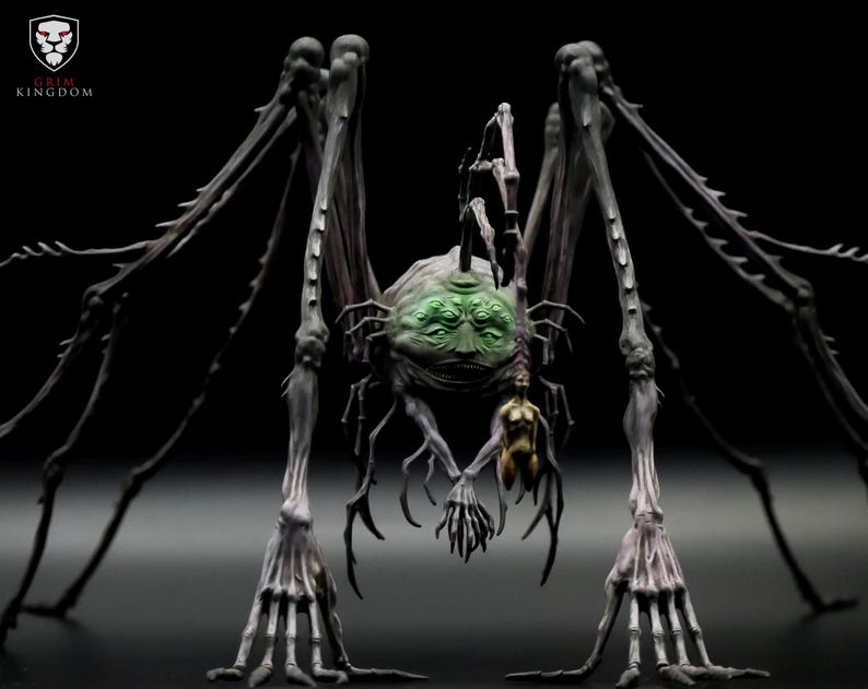Painted Kingdom Death Monsters Spidicules W/stone Faces and Custom Base ...