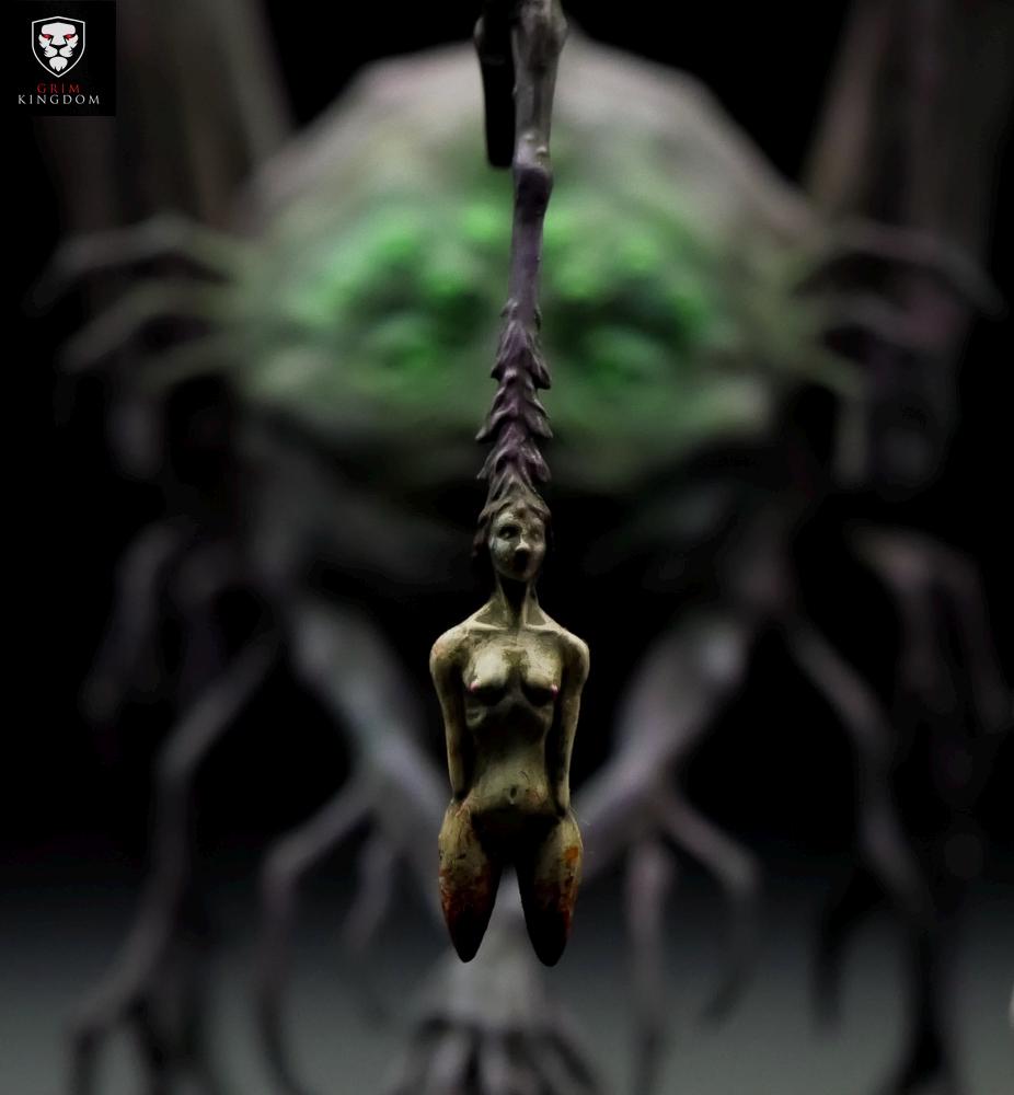 Painted Kingdom Death Monsters Spidicules W/stone Faces and Custom Base ...