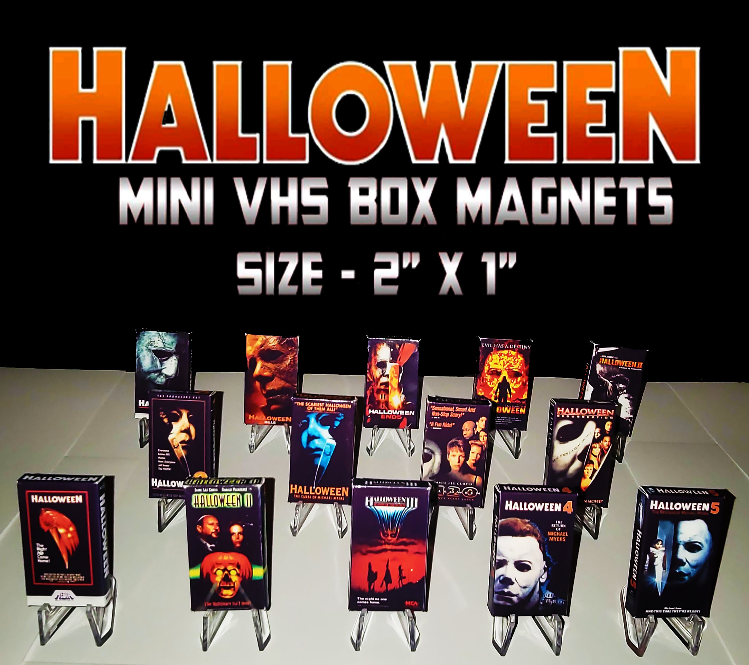 VHS Inspired Halloween Mini VHS Box Magnets - Complete Set!! (14) - Etsy