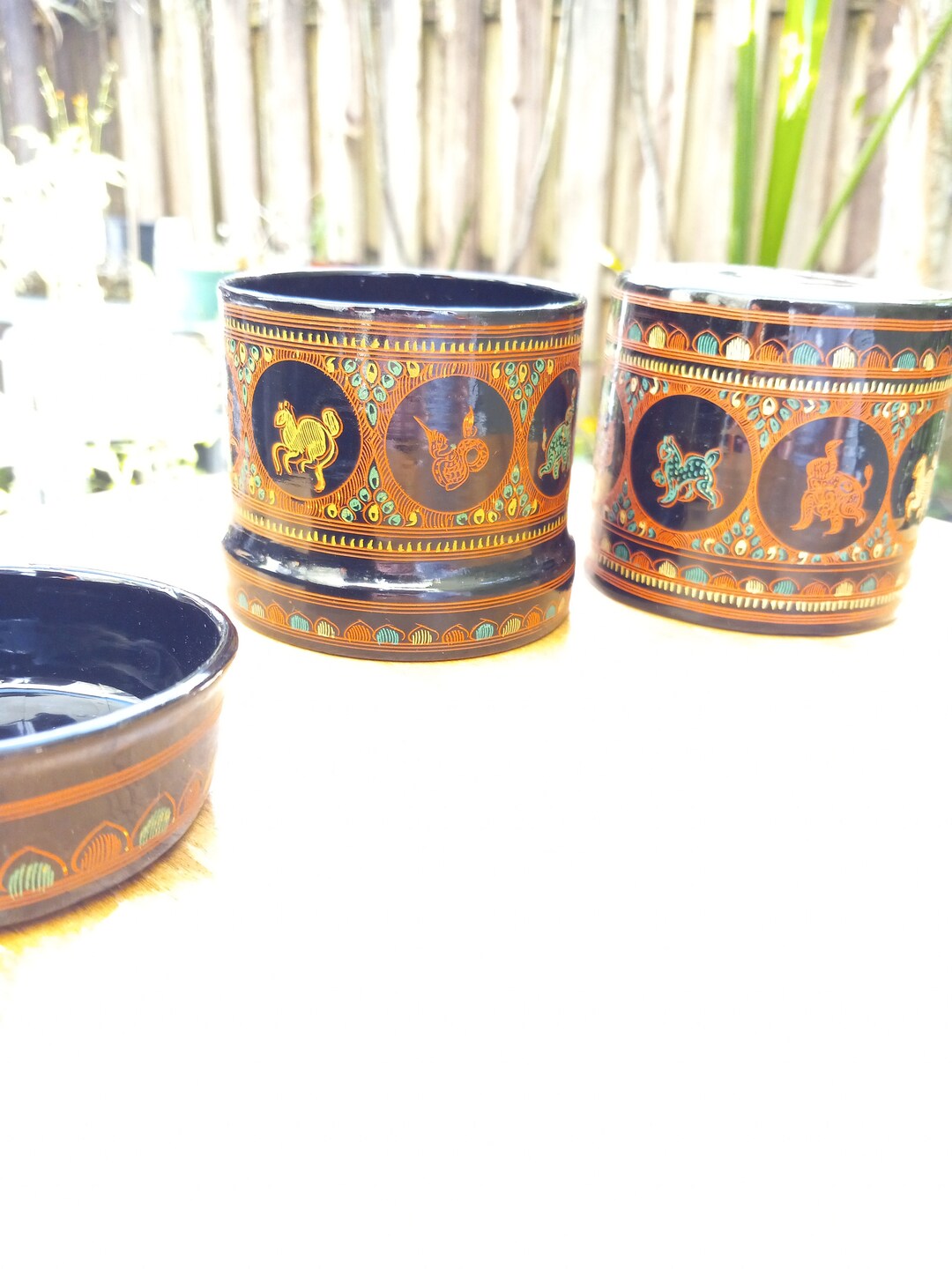 Lacquered Burmese Betel Box - Etsy