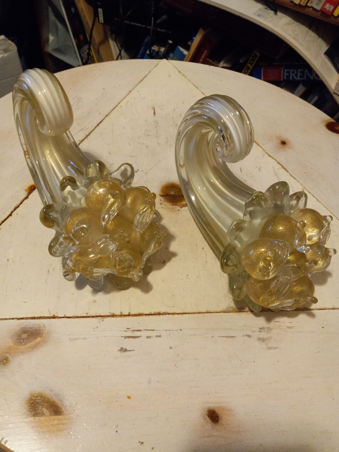 Pair of Murano Glass Cornucopia - Etsy