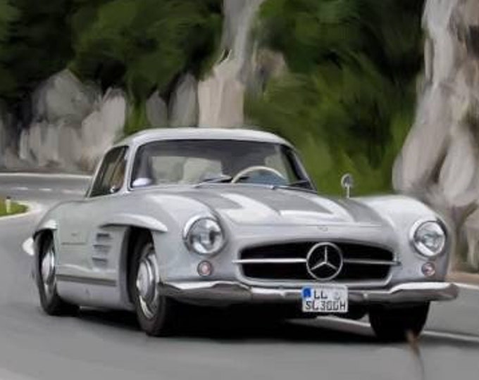 Custom Car Portrait Classic Car Portrait, Vintage Car Portrait, Gift ...