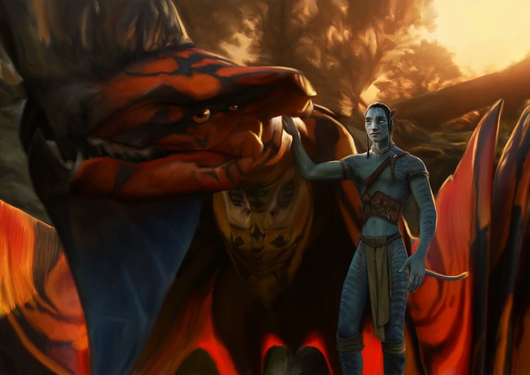 Custom Hand Drawn Avatar Illustration Fantasy Drawing, the Way of Water ...