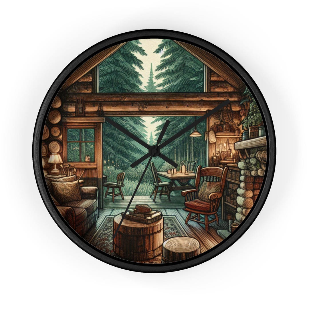 Rustic Wood Wall Clock, Farmhouse Home Decor, Vintage Style Wall Clock ...