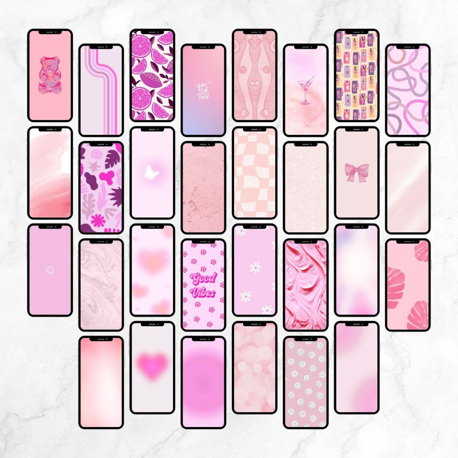 Pink Aesthetic Wallpaper Lockscreen Phone Wallpaper Digital Download ...