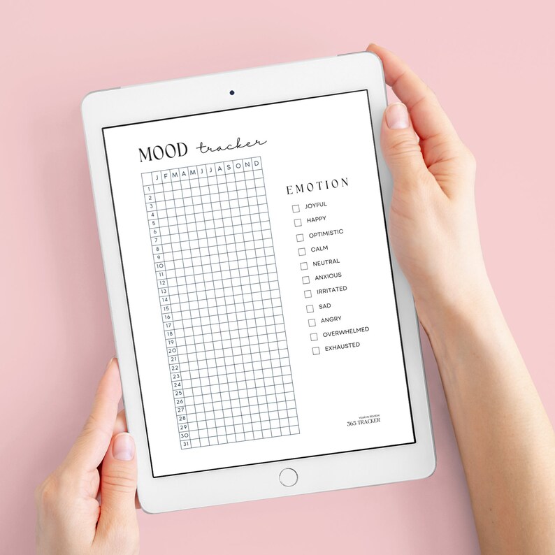Mood Tracker Digital Download Mental Health Journal Printable Tracker ...