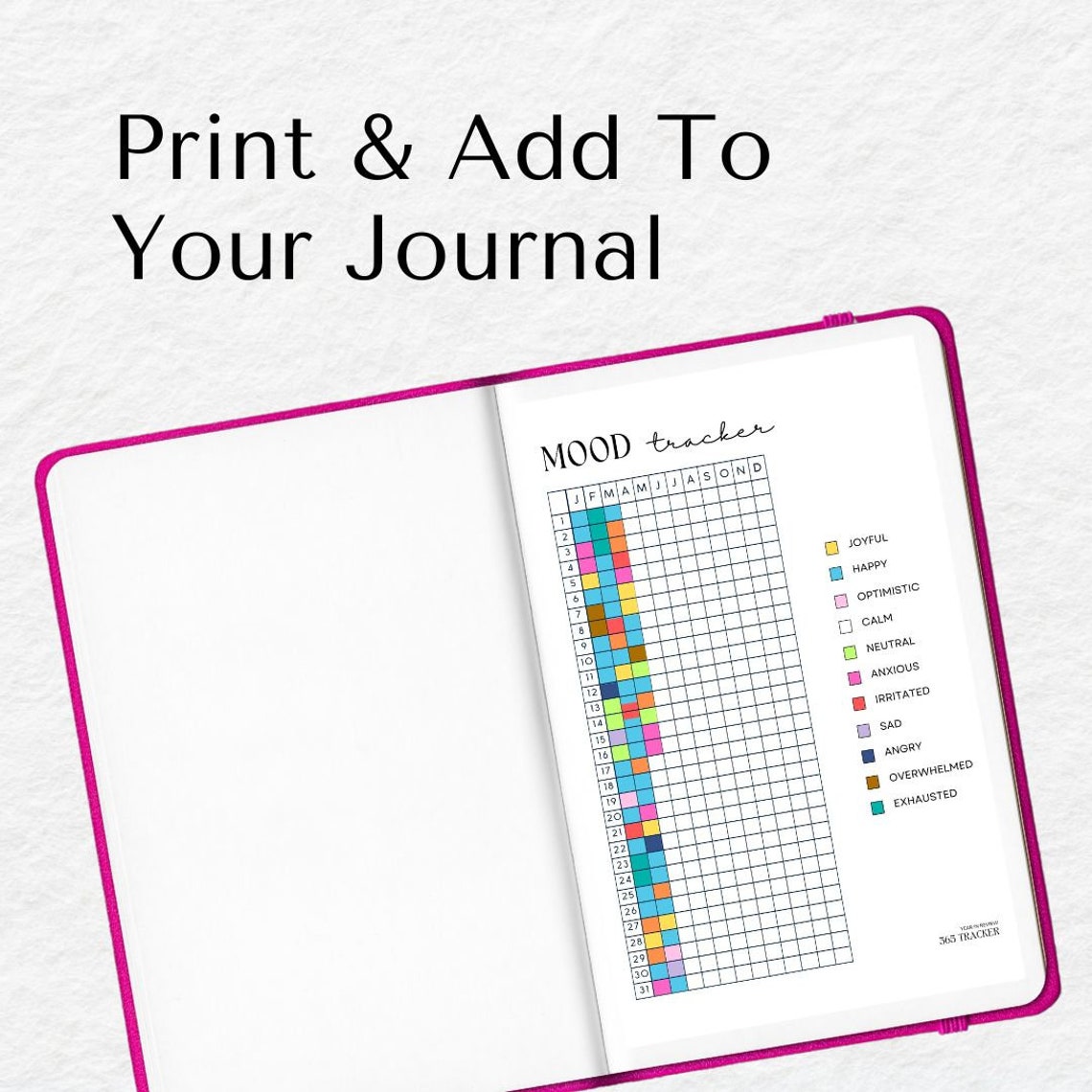 Mood Tracker Digital Download Mental Health Journal Printable Tracker ...