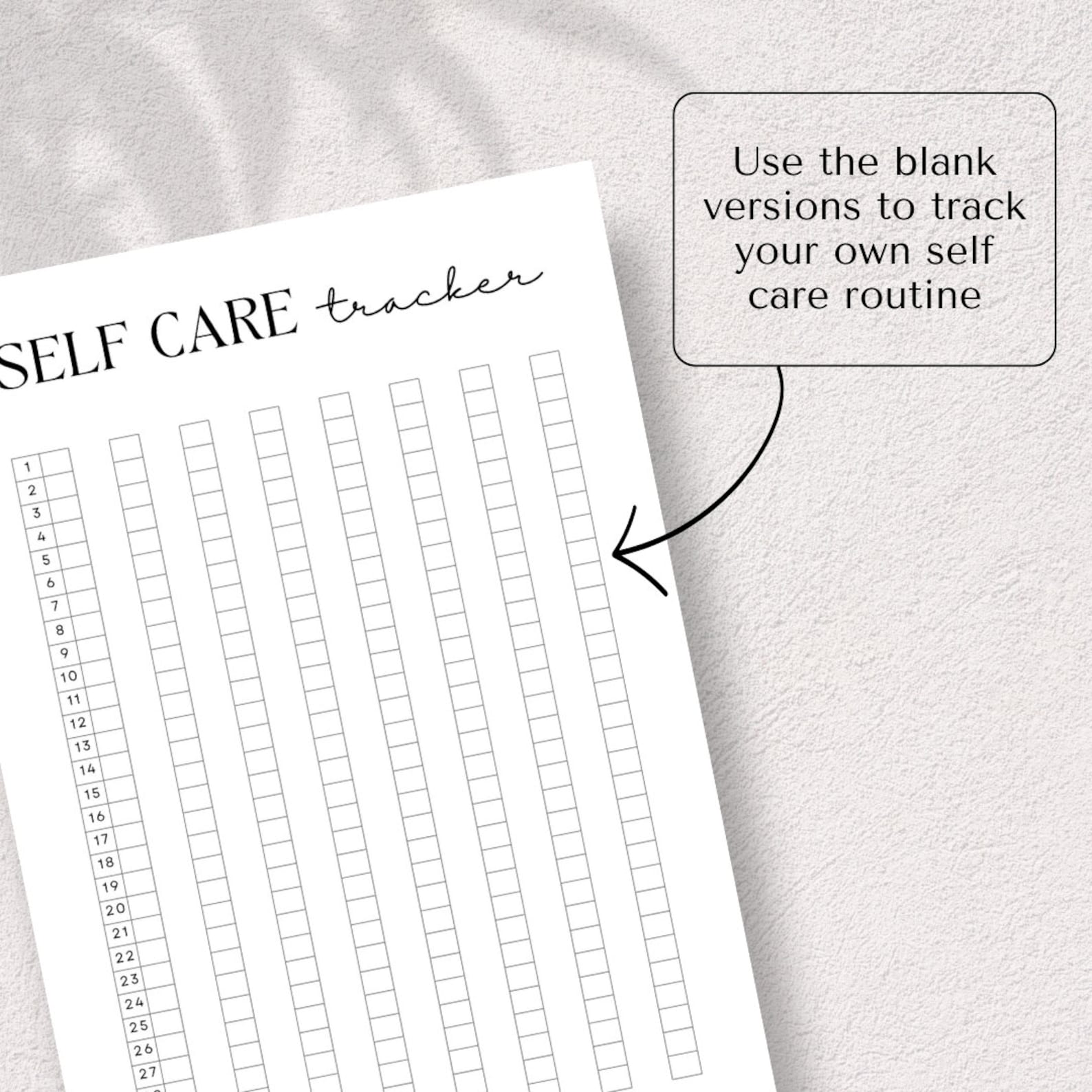 Monthly Self-care Tracker Bundle Beauty, Wellness Digital Download PDF ...