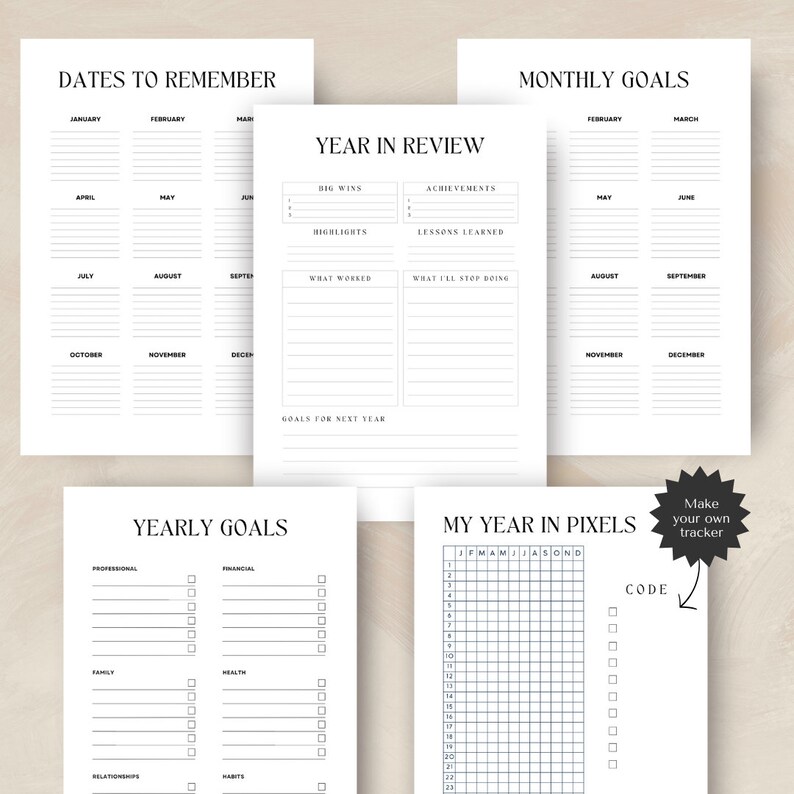 Ultimate Self-care Yearly Tracker Bundle 365 Day Digital Download PDF ...