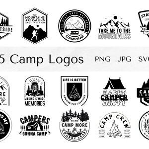 Camping SVG PNG JPG Logos Digital Download Adventure Svg Hiking Svg ...