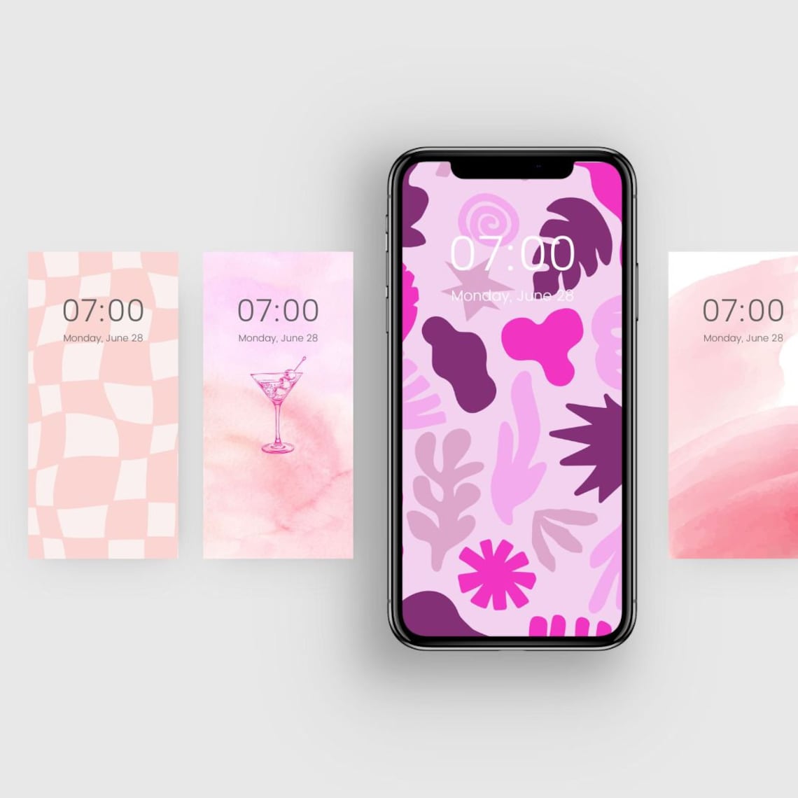 Pink Aesthetic Wallpaper Lockscreen Phone Wallpaper Digital Download ...
