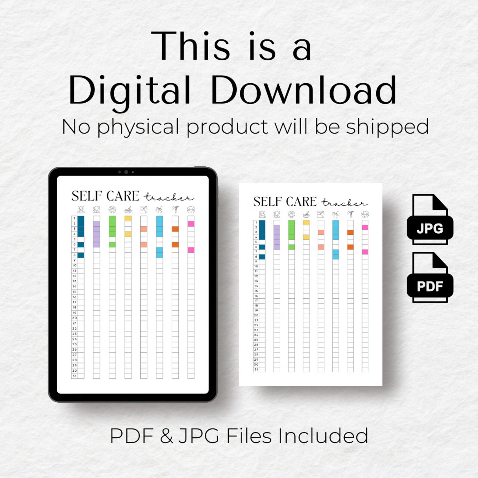 Monthly Self-care Tracker Bundle Beauty, Wellness Digital Download PDF ...