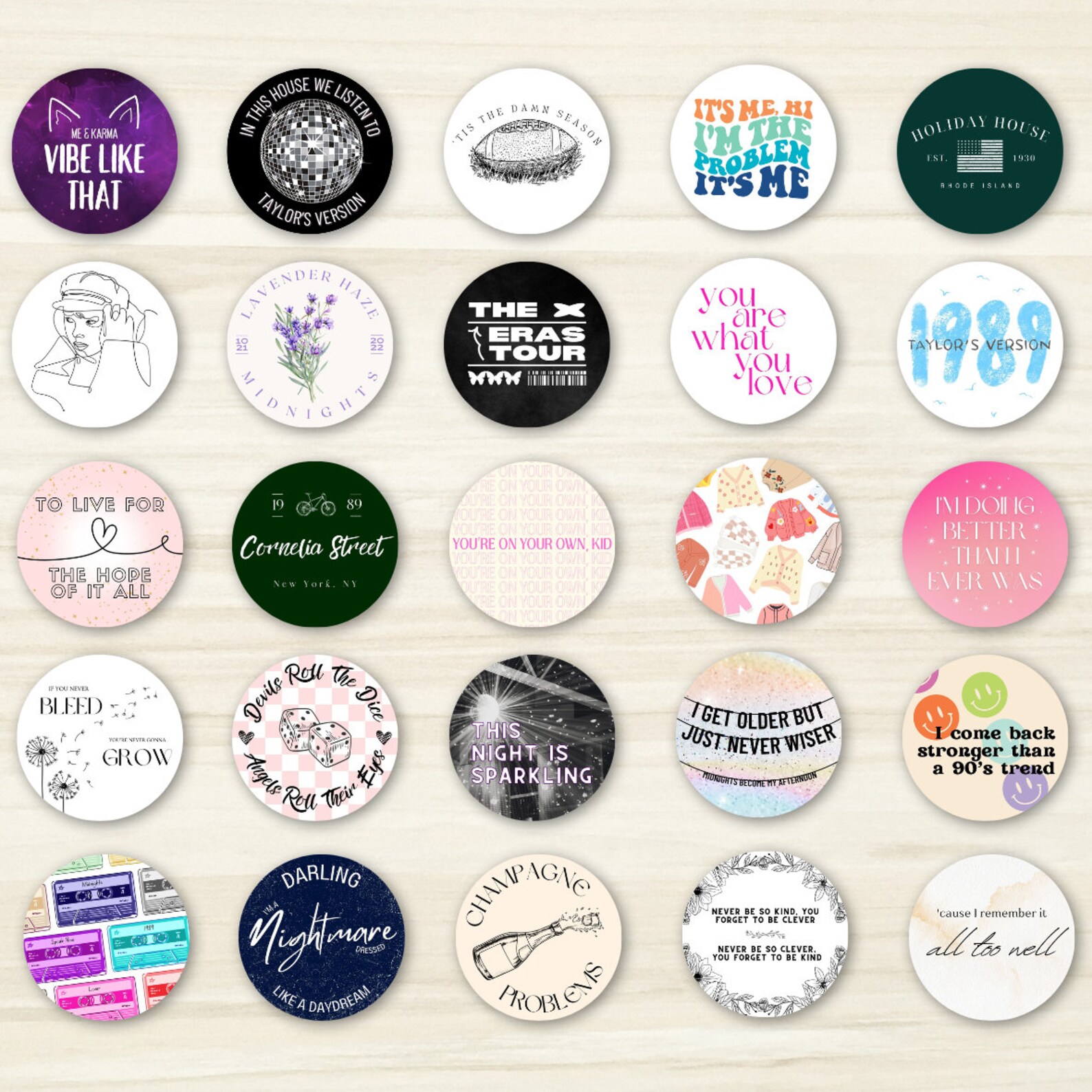 Taylor Swift Downloadable MEGA 100 Sticker Pack the Eras Tour Sticker ...