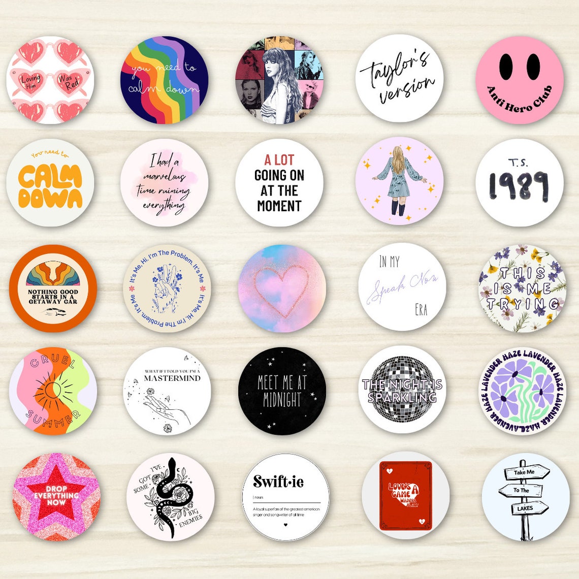 Taylor Swift Downloadable MEGA 100 Sticker Pack the Eras Tour Sticker ...