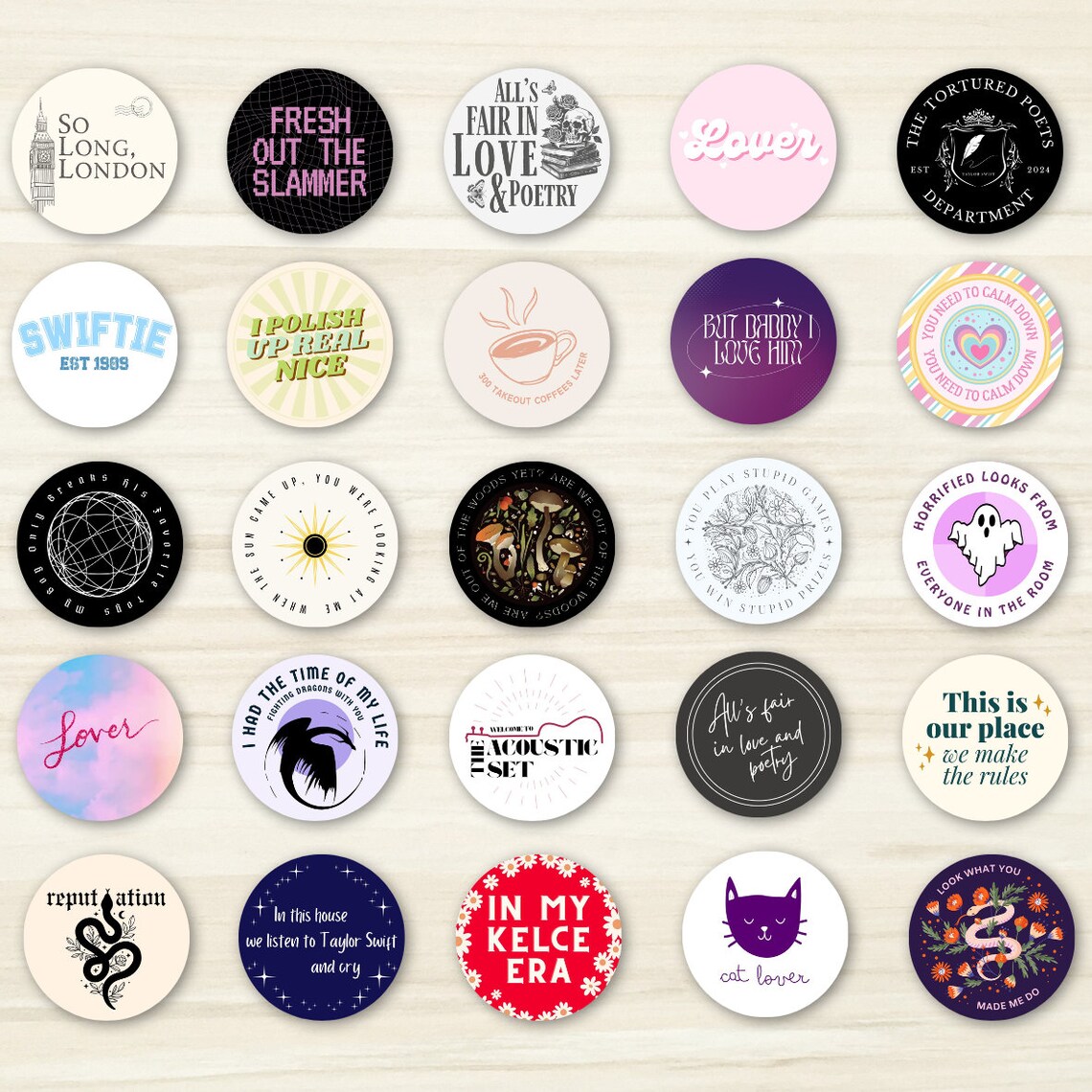 Taylor Swift Downloadable MEGA 100 Sticker Pack the Eras Tour Sticker ...