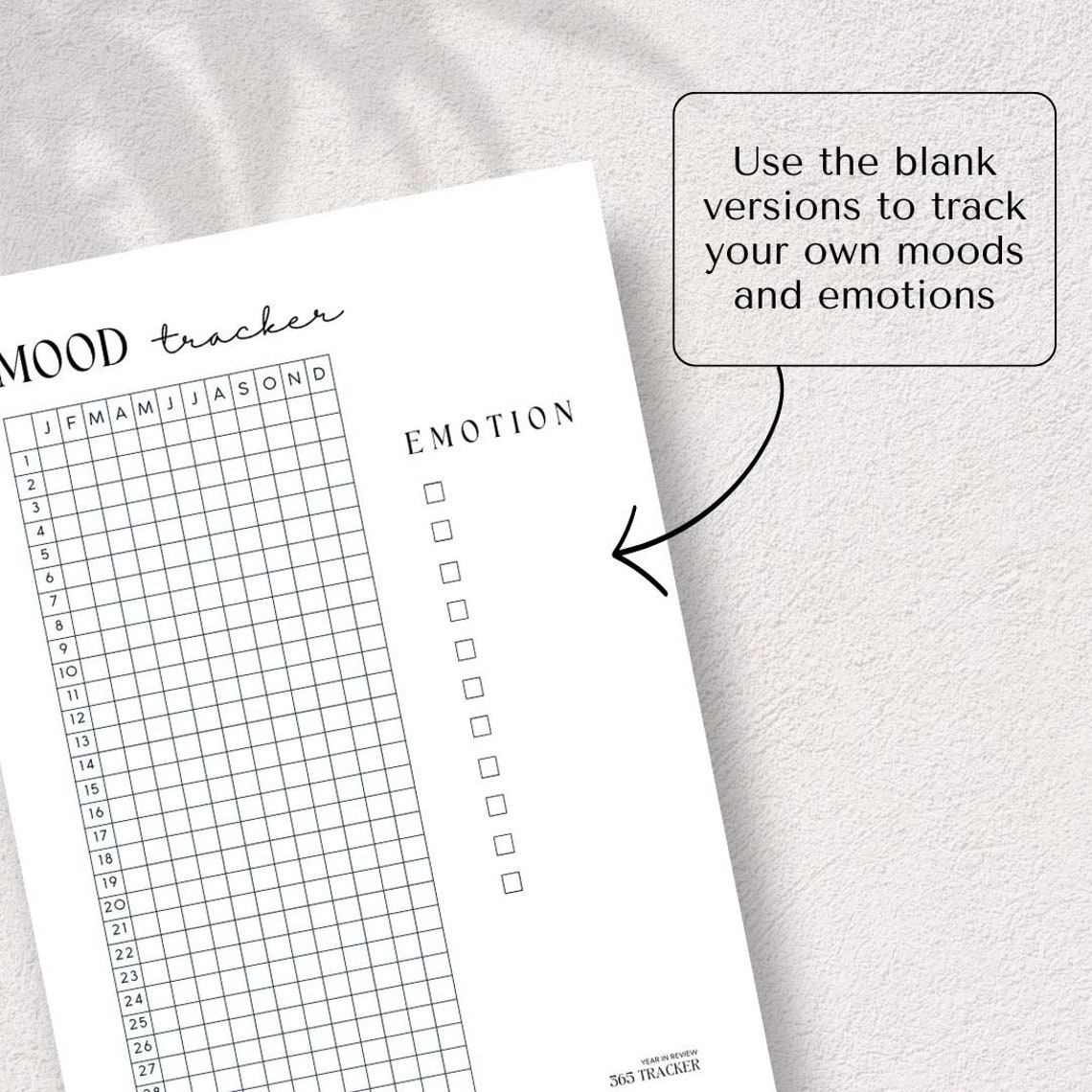 Mood Tracker Digital Download Mental Health Journal Printable Tracker ...